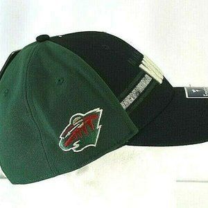 Fanatics | Accessories | Nhl Minnesota Wild Blackgreen Baseball Cap ...